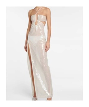 NENSI DOJAKA Bridal Sequined Tulle Gown