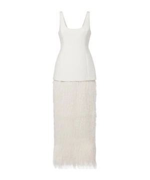 RÓHE Bridal Fringed Wool-blend Maxi Dress