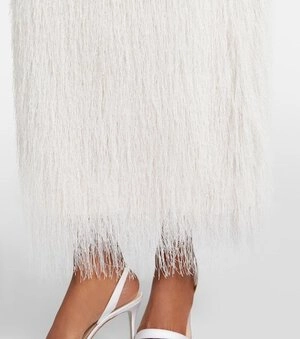 RÓHE Bridal Fringed Wool-blend Maxi Dress