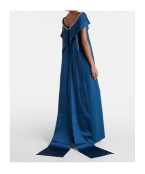 SAFIYAA LONDON Crystal-embellished Crepe Dress
