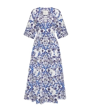 EMILIA WICKSTEAD Elowen Printed Cotton Maxi Dress - Blue