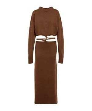 Christopher Esber Openwork Knit Dress - Brown