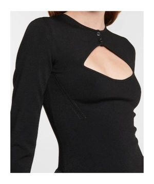 Stella McCartney Cutout Silk-trimmed Midi Dress