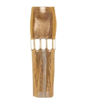 CHRISTOPHER KANE Cutout Mesh Midi Skirt - Brown