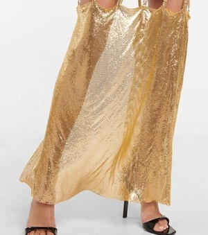 CHRISTOPHER KANE Cutout Mesh Midi Skirt