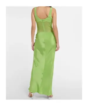 Christopher Esber Sheer-detail Silk Satin Gown