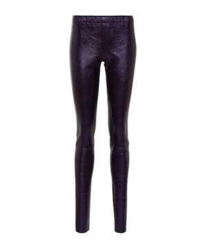 Stouls Metallic Leather Leggings - Black