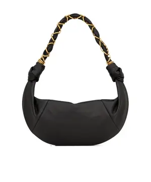 Saint Laurent Amalia Small Hobo Shoulder Bag - Black