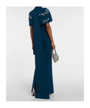 SAFIYAA LONDON Embellished Crepe Gown