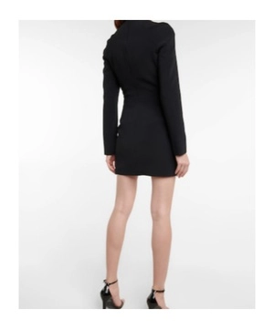 David Koma Mesh-panel Mockneck Minidress