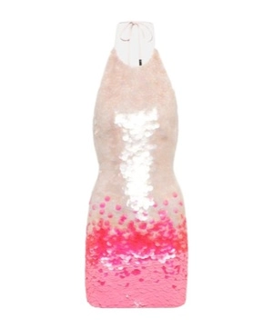 David Koma Gradient Sequin Minidress - Nude