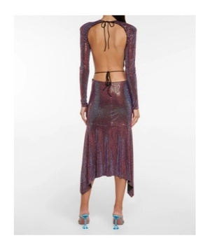 Alexandre Vauthier Metallic Ruched Maxi Dress
