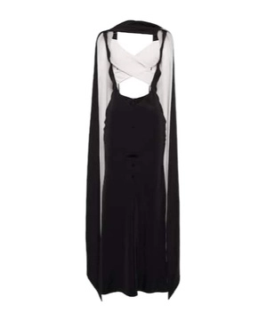 RODARTE Cutout Crepe Gown - Black