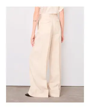 Officine Générale Tailored Wide Leg Pants With Belt Loops