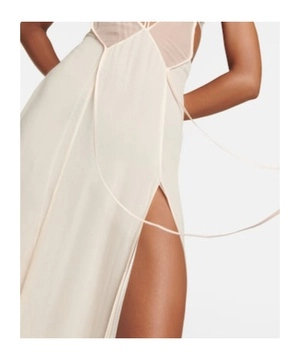 NENSI DOJAKA Bridal Cutout Silk Chiffon Gown