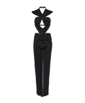 Magda Butrym Hooded Cutout Midi Dress - Black