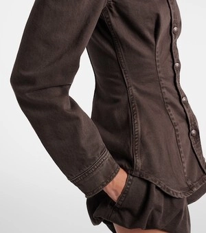 Magda Butrym Peplum Denim Jacket