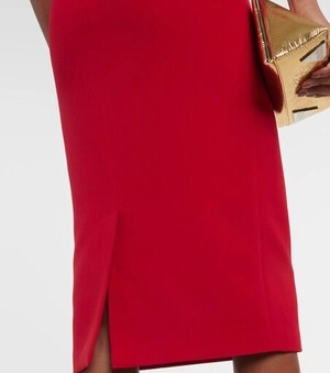 SAFIYAA LONDON Starling Feather-trimmed Midi Dress