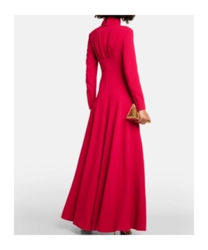 EMILIA WICKSTEAD Oakley Pleated Crepe Maxi Dress