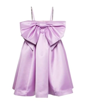 Nina Ricci Bow-detail Duchesse Satin Minidress - Lila