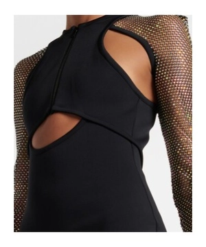 David Koma Embellished Cutout Midi Dress