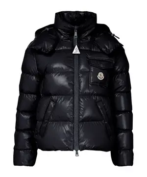 Moncler Logo-stamped Down Jacket - Black