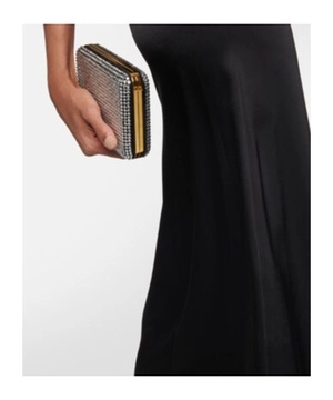 David Koma Feather-trimmed Satin Midi Dress