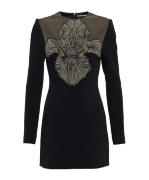 David Koma Macrame-detail Minidress - Black