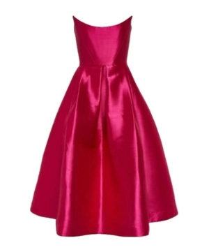 Alex Perry Strapless Midi Dress - Red