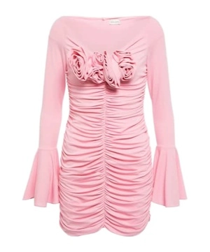 Magda Butrym Ruched Jersey Minidress - Pink
