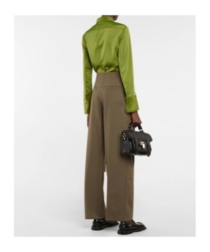 Proenza Schouler Cutout High-rise Wool-blend Pants