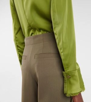 Proenza Schouler Cutout High-rise Wool-blend Pants