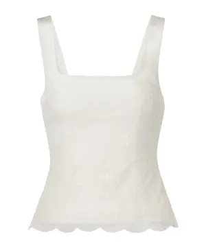 Posse Embroidered Tulle Top - No