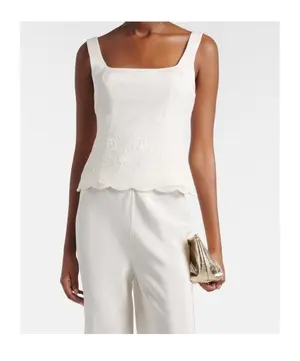 Posse Embroidered Tulle Top - No
