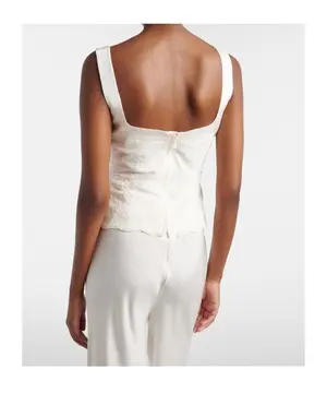 Posse Embroidered Tulle Top - No