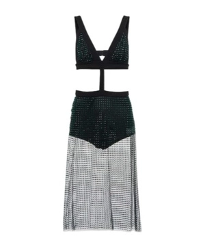 CHRISTOPHER KANE Embellished Tulle Midi Dress - Gray
