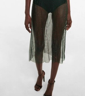 CHRISTOPHER KANE Embellished Tulle Midi Dress