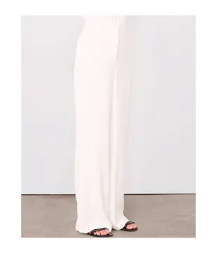 Officine Générale Wide Leg Pants With Belt Loops