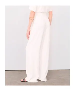 Officine Générale Wide Leg Pants With Belt Loops