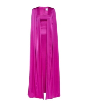 Alex Perry Caped Satin Gown - Pink