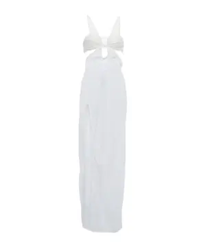 NENSI DOJAKA Bridal Cutout Lace Gown - White