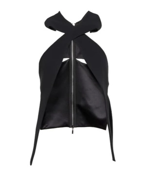 Maticevski Cross Leaf Halterneck Cutout Top - Black