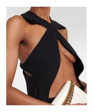 Maticevski Cross Leaf Halterneck Cutout Top