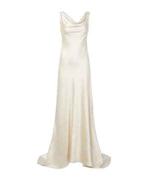 RÓHE Bridal Draped Satin Gown - White