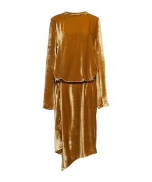 PETAR PETROV Agento Velvet Midi Dress - Brown