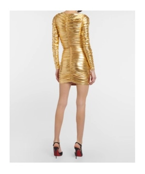 Alex Perry Paxton Metallic Ruched Minidress