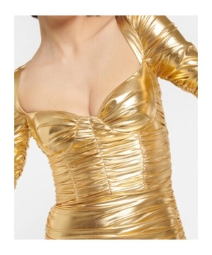 Alex Perry Paxton Metallic Ruched Minidress