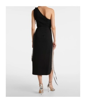 Maticevski One-shoulder Midi Dress With Fringe Detail