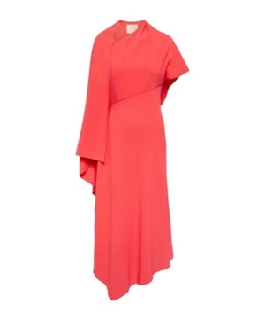 ROKSANDA Pascale Cape-detail Crepe Maxi Dress - Orange