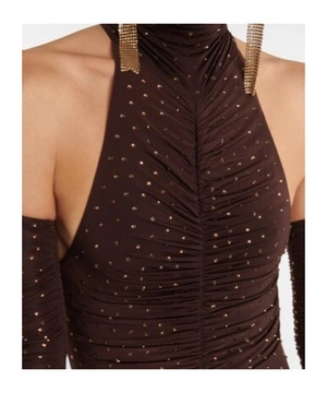 Alex Perry Arlie Embellished Halterneck Bodysuit